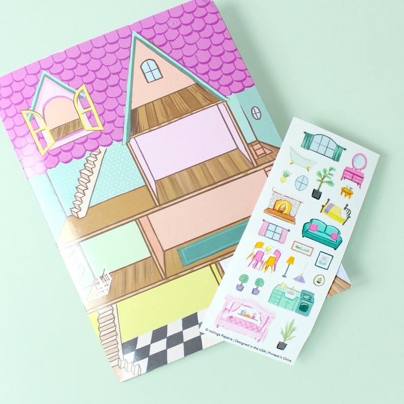 Sticker Scene Card - Dollhouse - Etsy