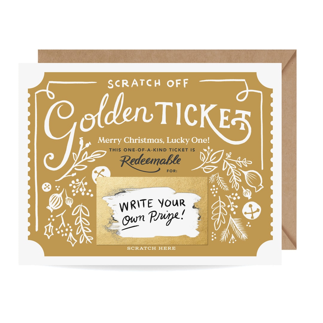 Christmas Golden Ticket - Etsy