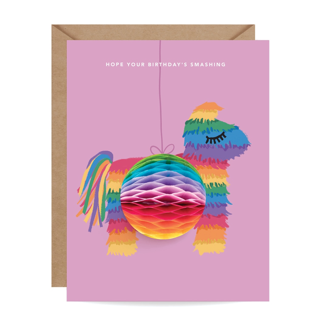 Pop-up Piñata - Birthday Card - Etsy