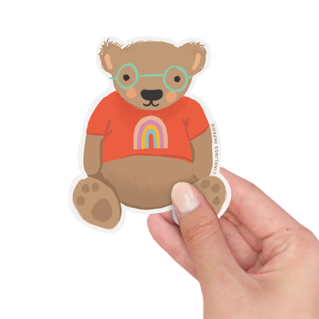 3 Vinyl Sticker // Teddy Bear - Etsy