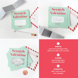 Scratch-off Valentines // Kids DIY Valentines, Unique Valentines, Love ...