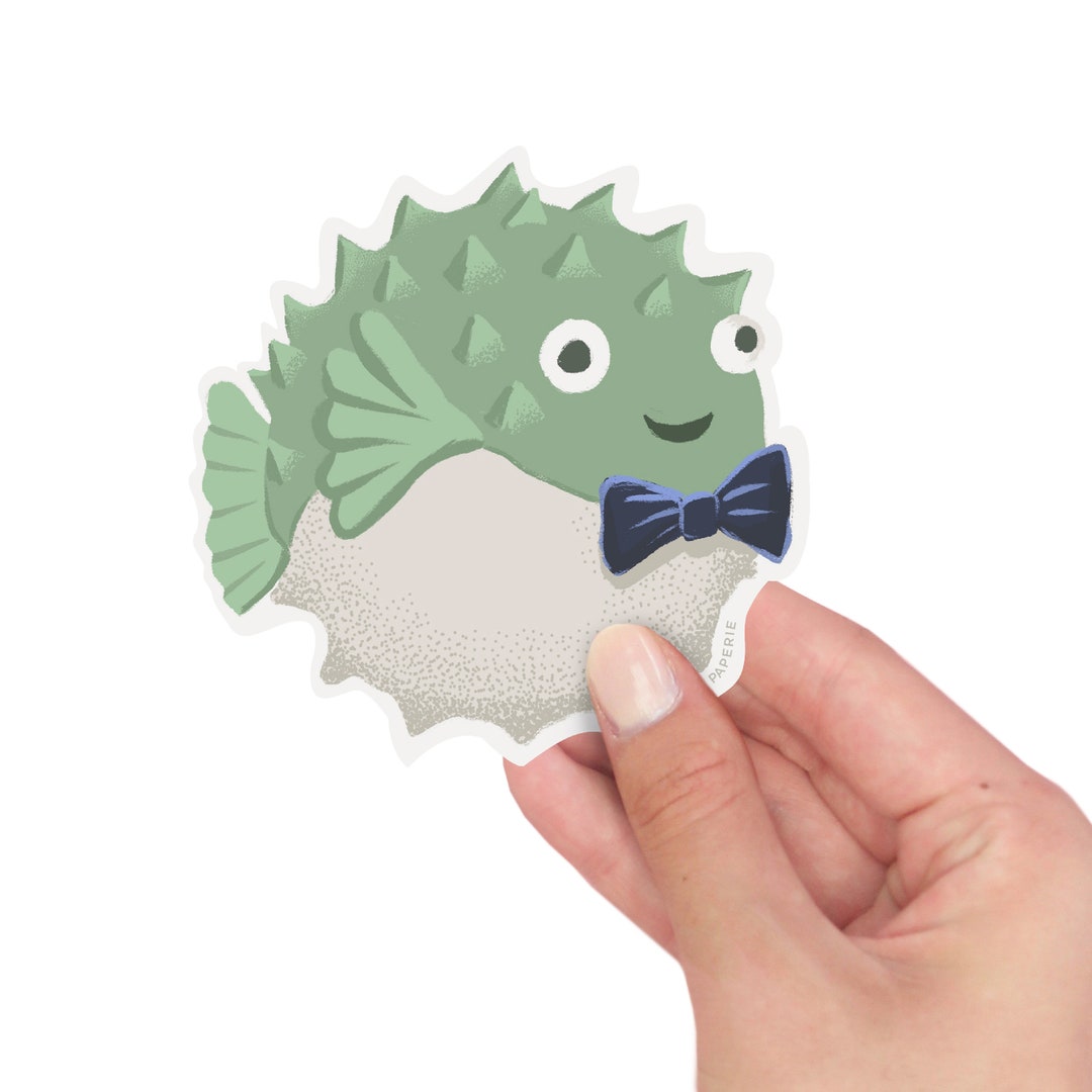 3" Vinyl Sticker // Puffer Fish - Etsy