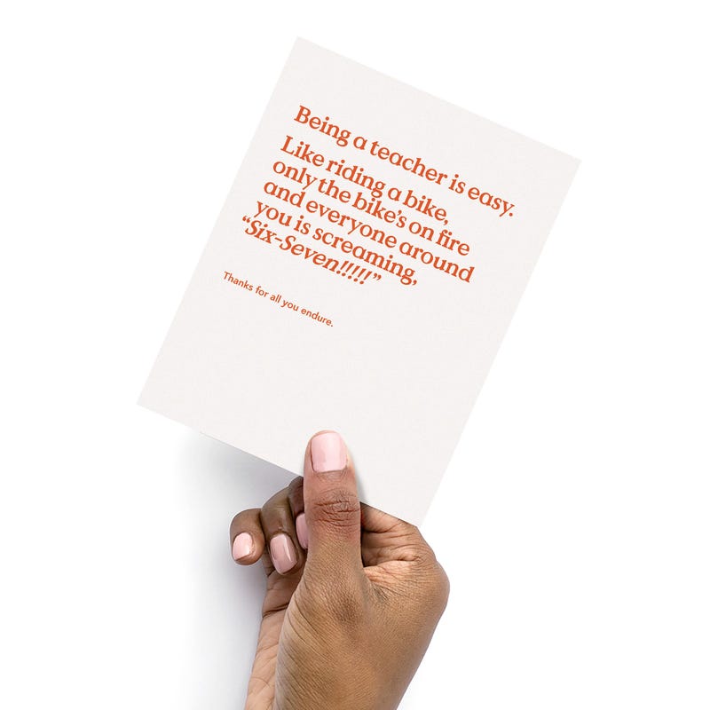 Funny Teacher's Card - Etsy