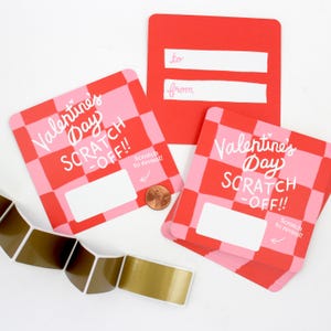 Scratch-off Valentines // MAKE YOUR OWN Retro Checker Valentines ...