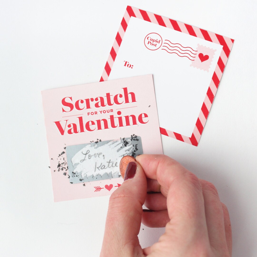 Scratch-off Valentines // Kids DIY Valentines, Unique Valentines, Love ...