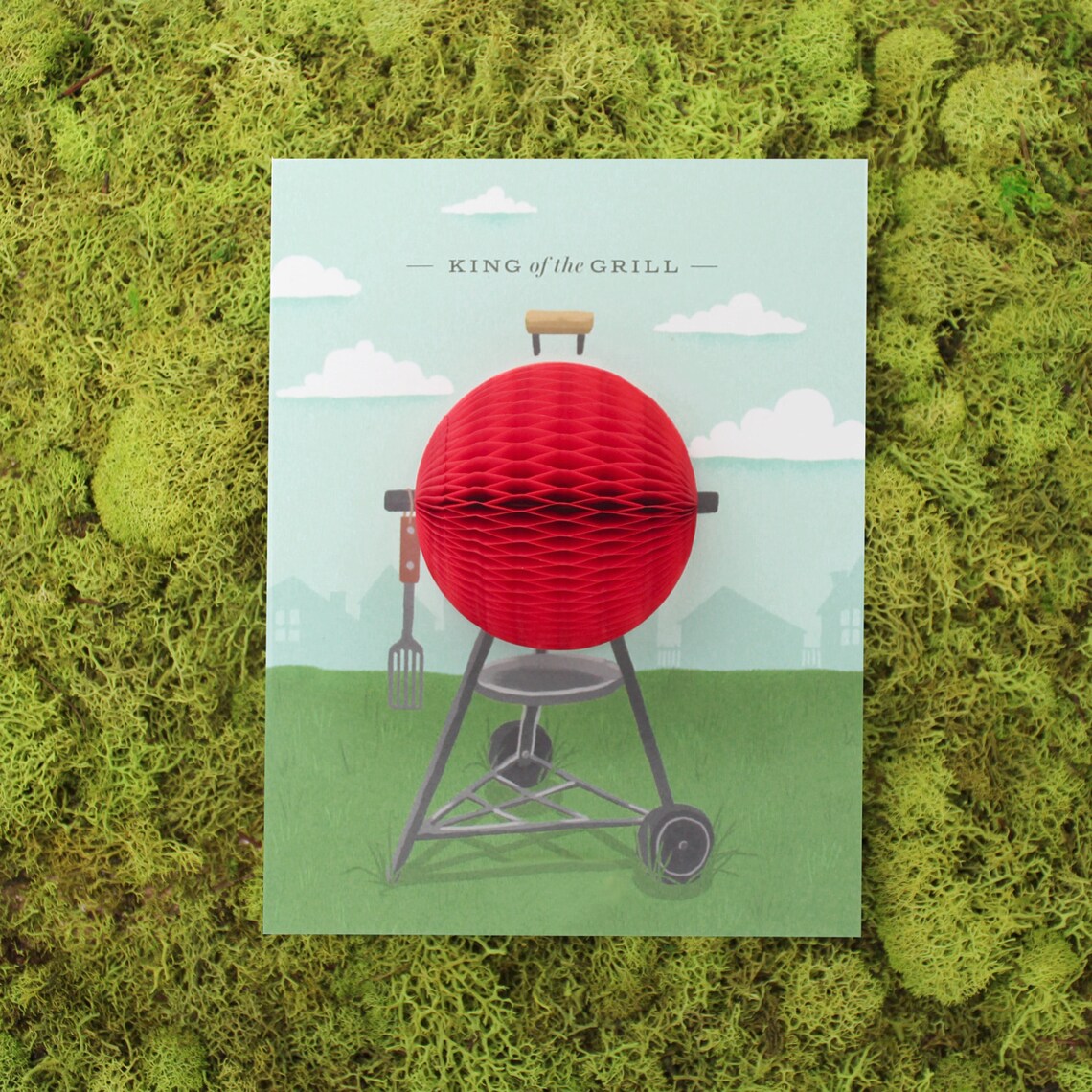 Pop-up Father's Day Card // King of the Grill Grill Card | Etsy