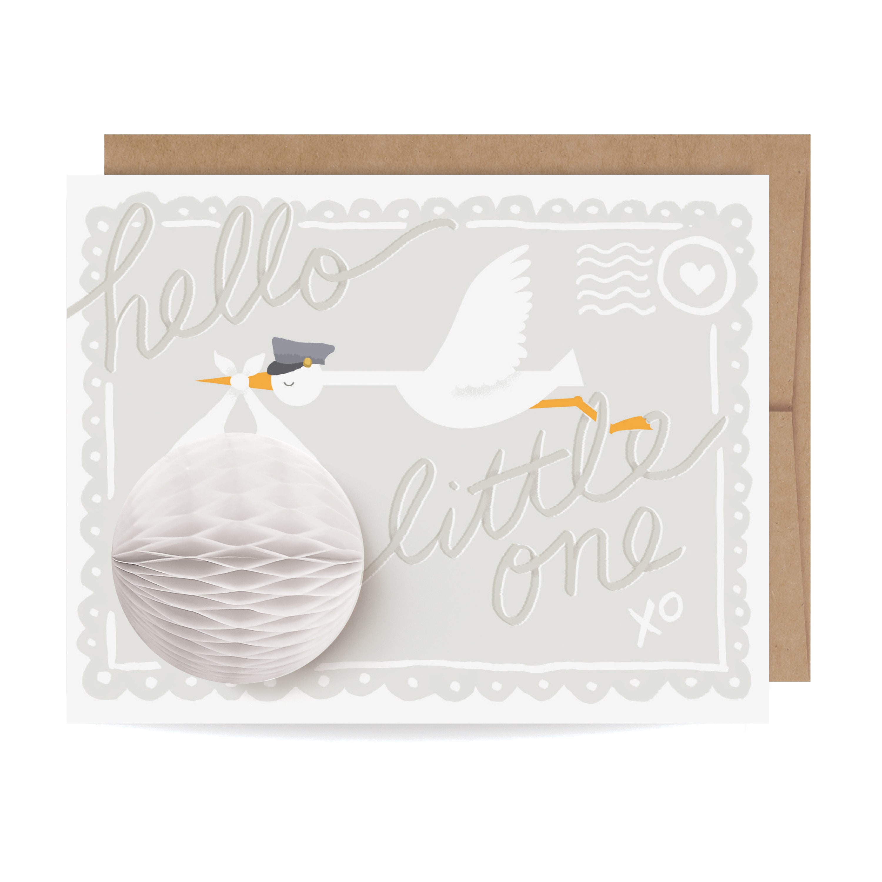 Pop-up Stork Card // Baby Shower Card New Baby Card Gender - Etsy