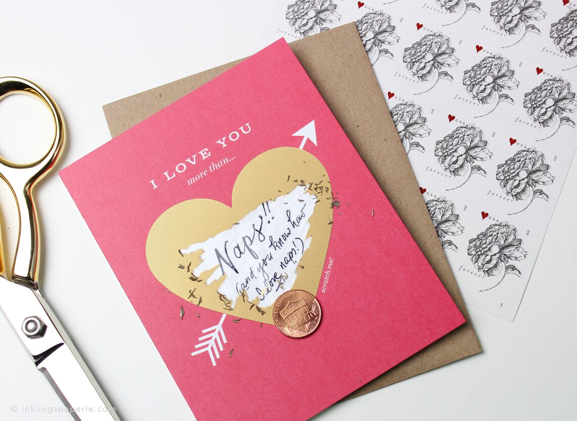 Scratch-off Love Card // Write Your Own Message I Love You - Etsy