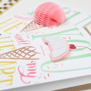 You Melt My Heart // Pop-up Greeting Card // Ice Cream Card - Etsy