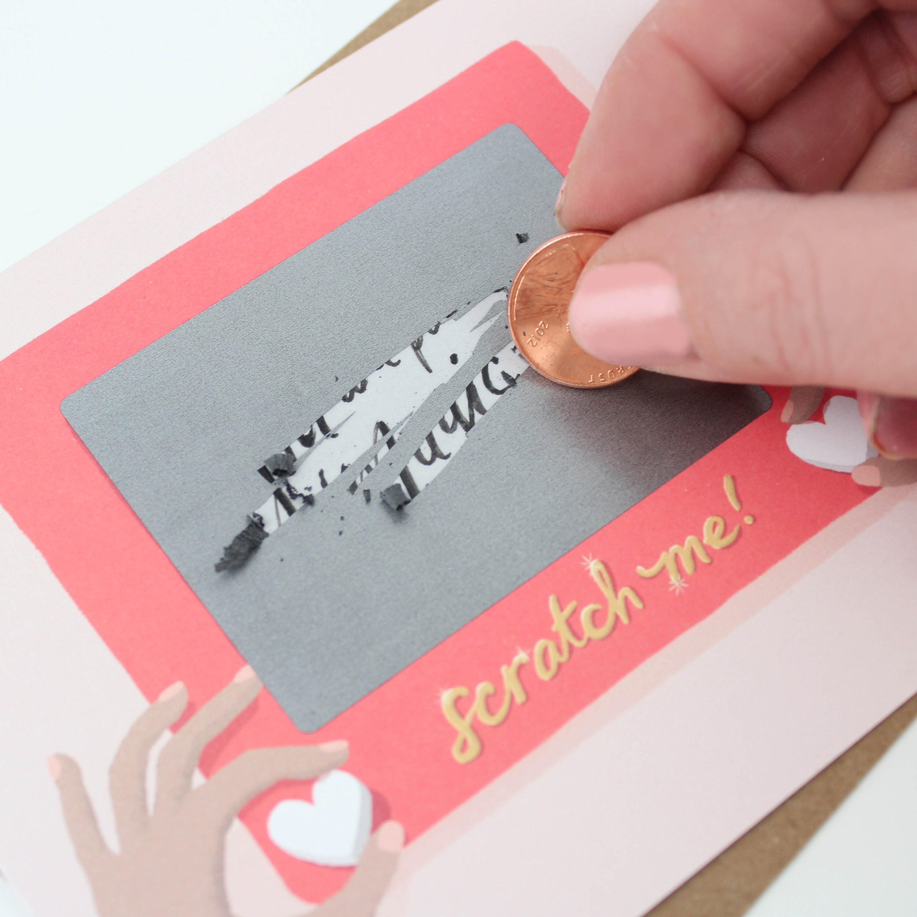 Scratch-off Valentine's Day Card // Scratch-a-sketch // - Etsy