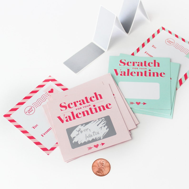 Scratch-off Valentines // Kids DIY Valentines Unique - Etsy