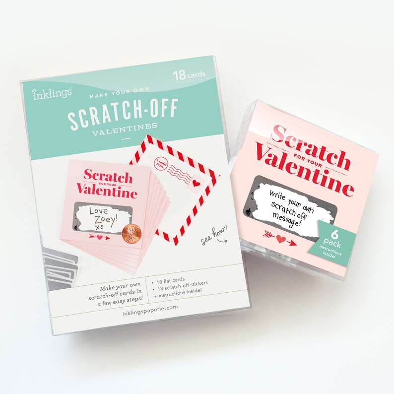 Scratch-off Valentines // Kids DIY Valentines Unique - Etsy