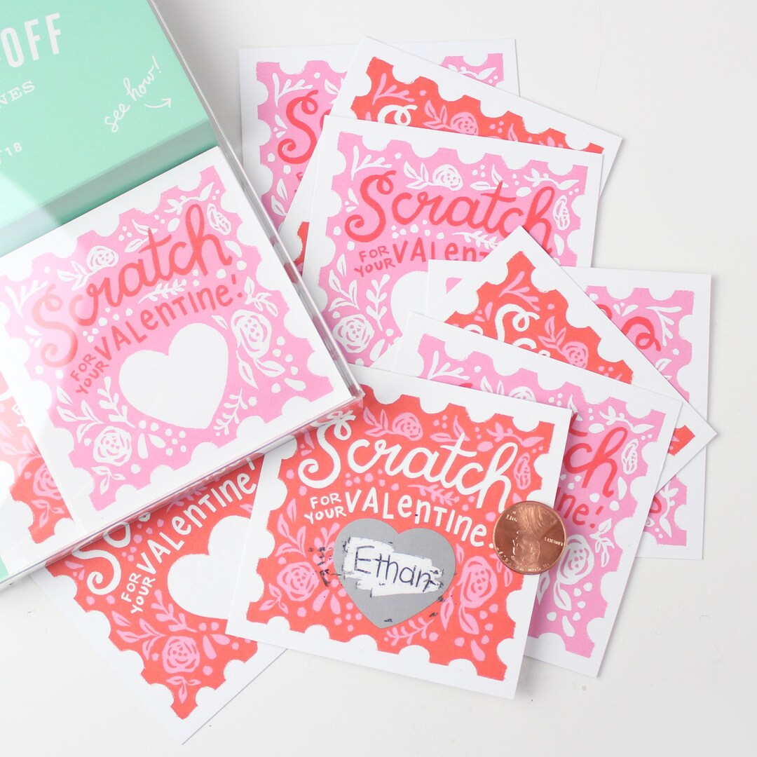 Scratch-off Valentines // Kids DIY Valentines, Unique Valentines, Love ...