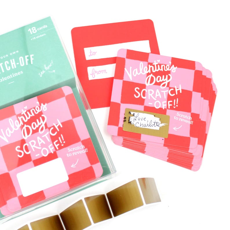 Scratch-off Valentines // MAKE YOUR OWN Retro Checker Valentines ...
