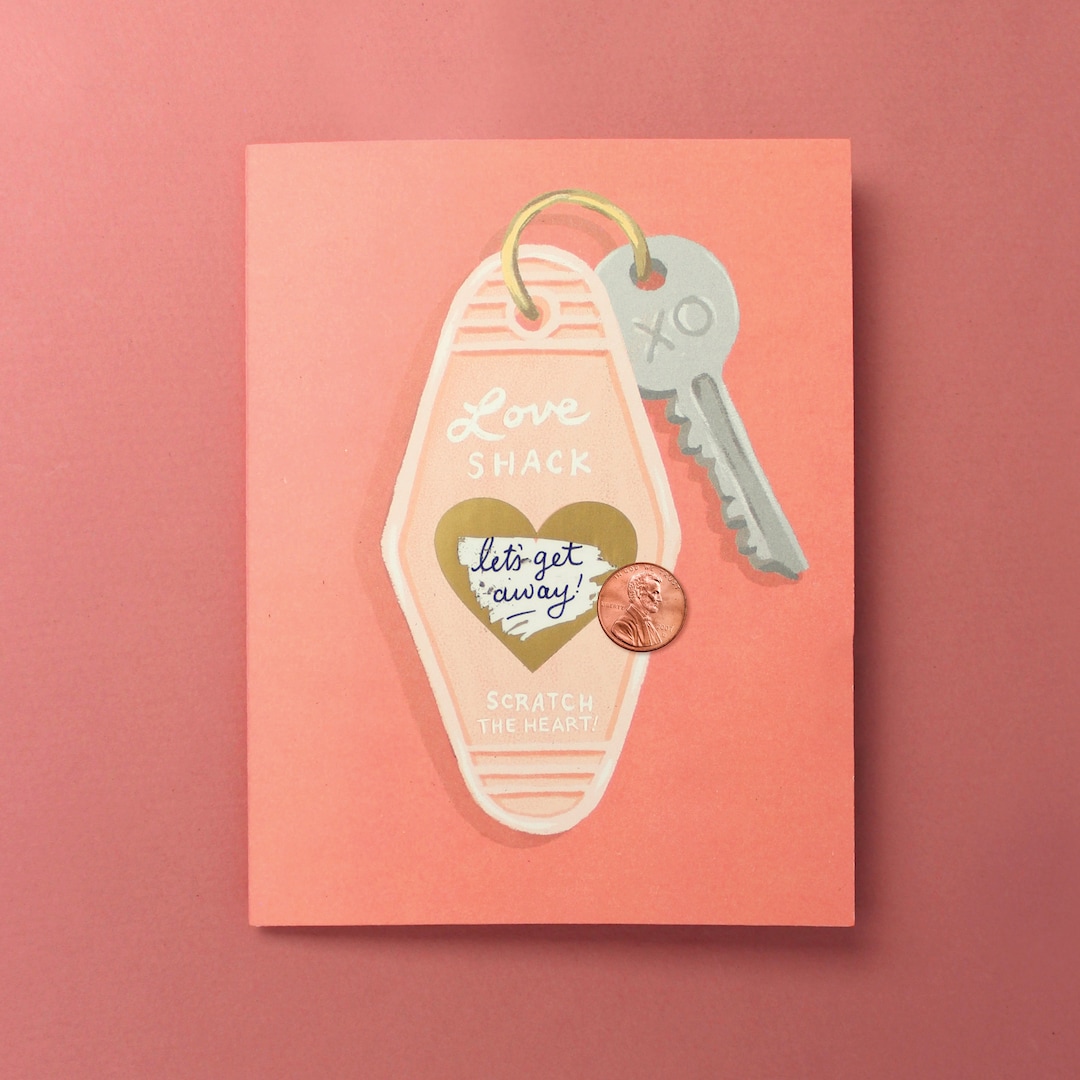 Scratch-off Love Shack Key // Write Your Own Message, I Love You Card ...