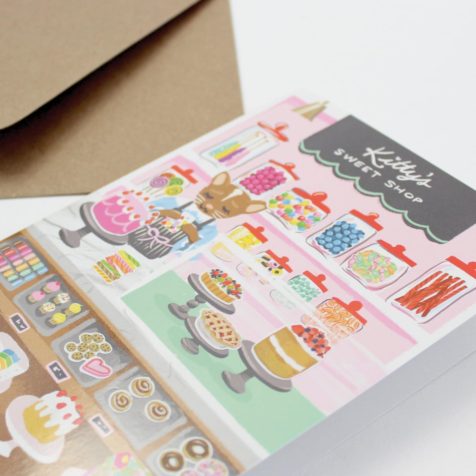 Sticker Scene Card - Sweet Shop - Etsy