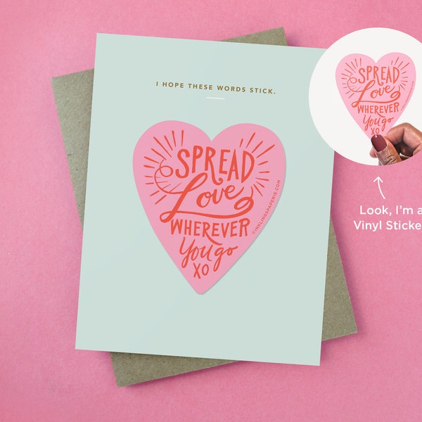 Spread Love Stickers - Etsy