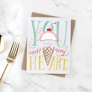 You Melt My Heart // Pop-up Greeting Card // Ice Cream Card - Etsy