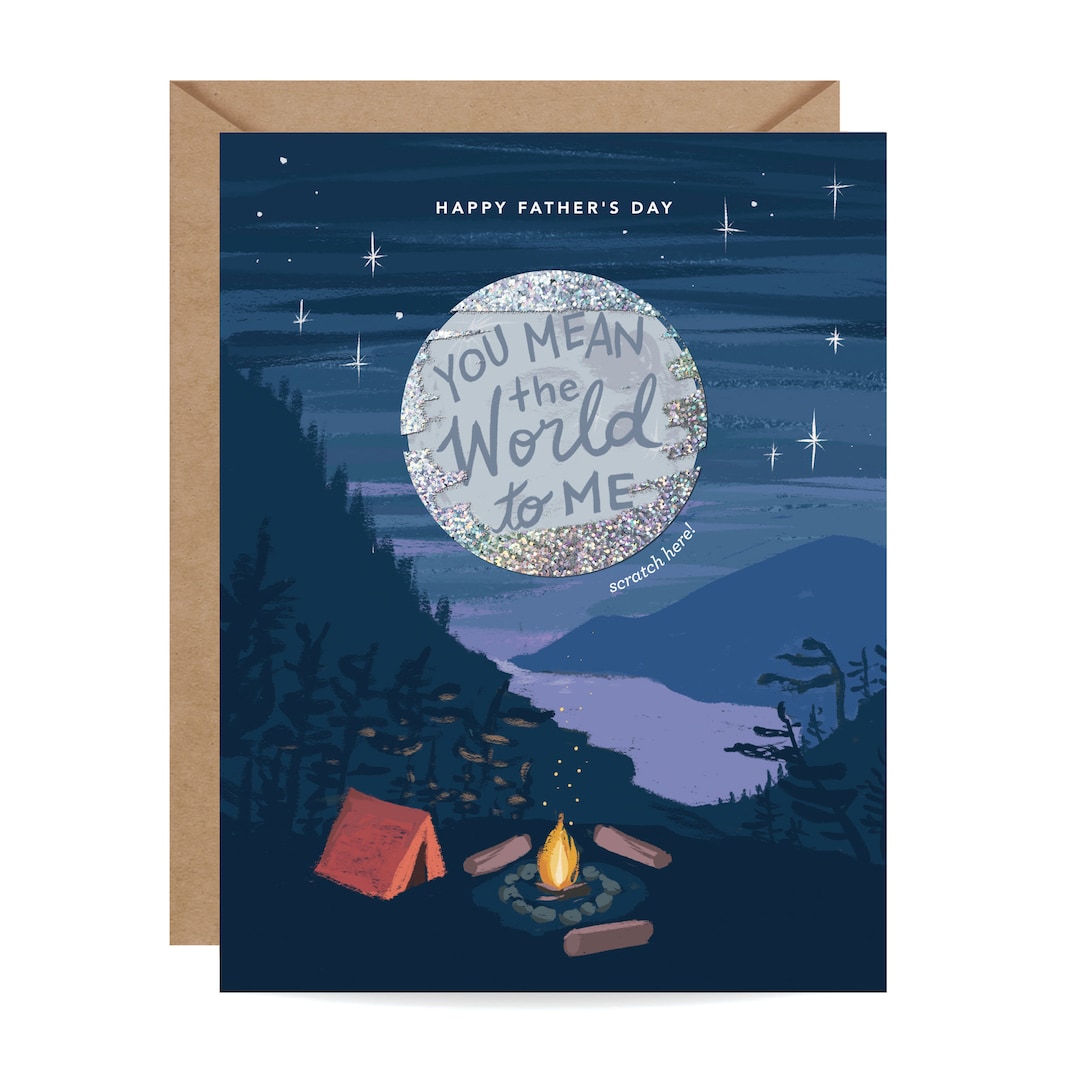 Scratch-off Camping Father's Day Card // Father's Day Card, Card for ...