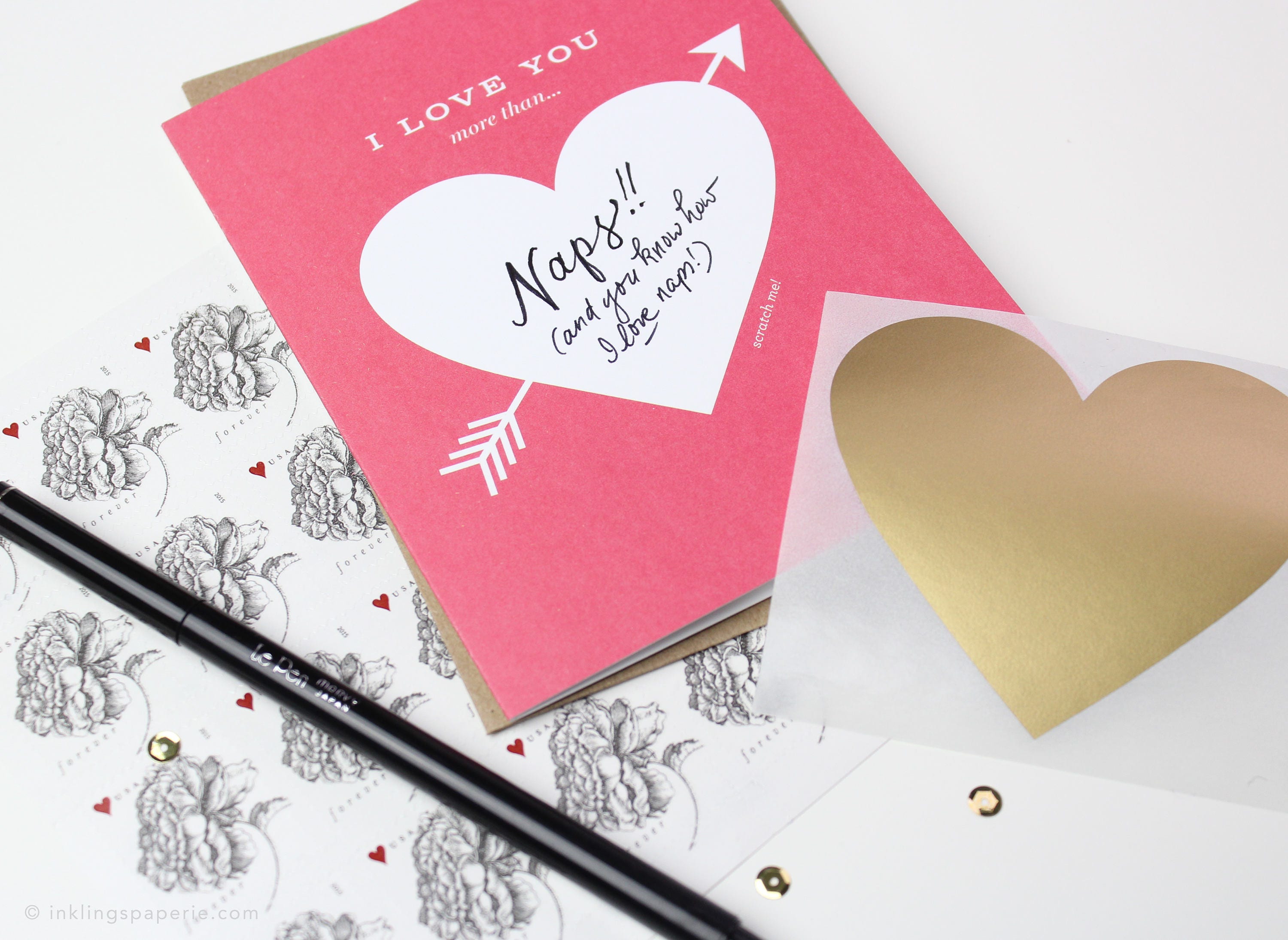 Scratch-off Love Card // Write Your Own Message I Love You - Etsy