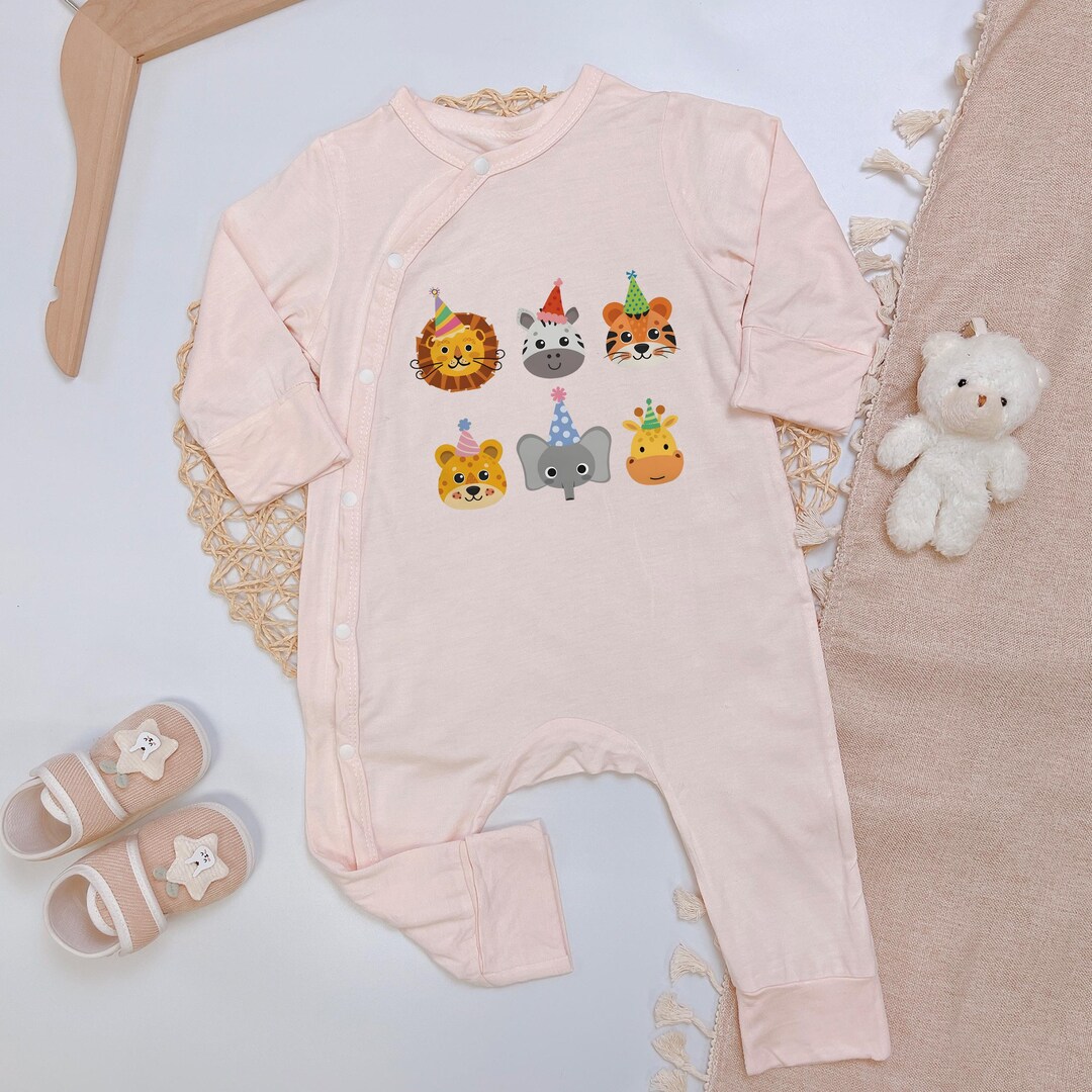 Safari Zoo Animals Birthday Bodysuit for Toddler, Party Animal Birthday ...