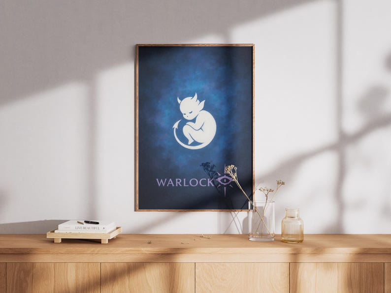 Warlock - Dnd Fantasy Poster - Room Décor - Etsy