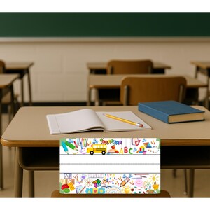 Editable Printable Student Desk Name Tag | Colorful Elementary ...