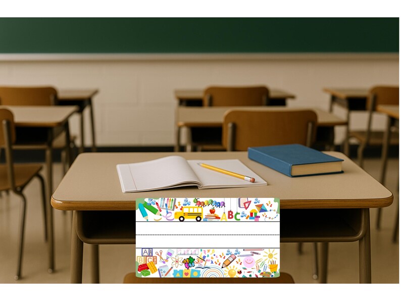 Editable Printable Student Desk Name Tag | Colorful Elementary ...