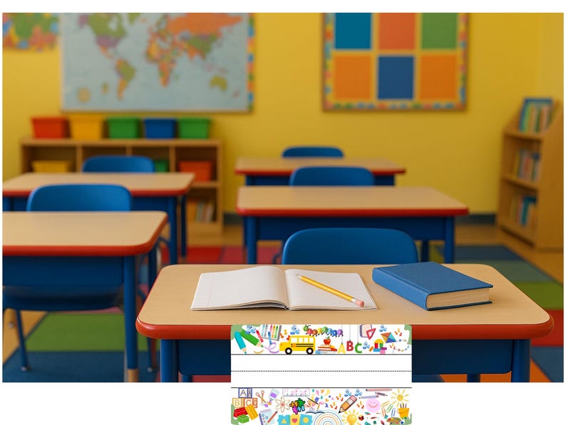 Editable Printable Student Desk Name Tag | Colorful Elementary ...