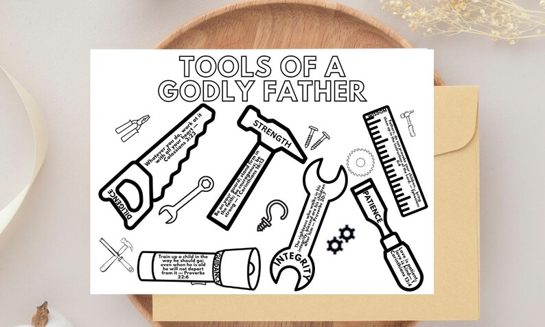 Christian Fathers Day Coloring Page, Father's Day Craft Sunday School ...