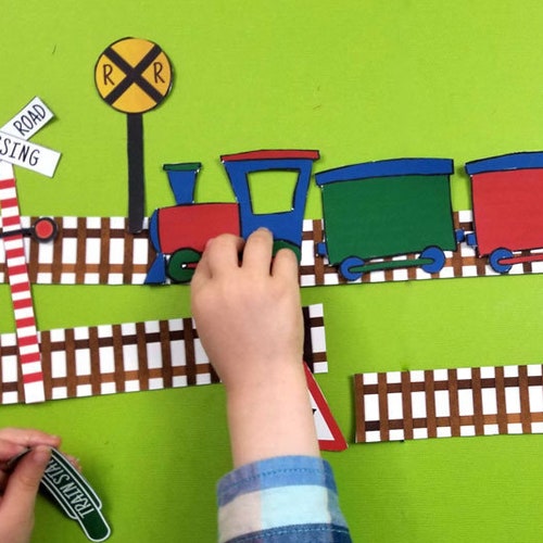 Travel Activity for Toddlers Train Printable Train Tracks - Etsy