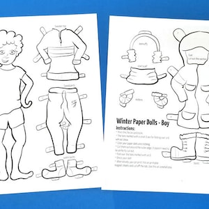 Printable Paper Dolls | Boy & Girl Dress up Dolls for Four Seasons ...