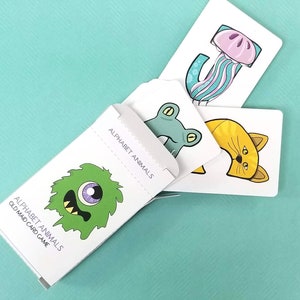Alphabet Cards Game - Printable ABC Animals Old Maid Memory Matching ...