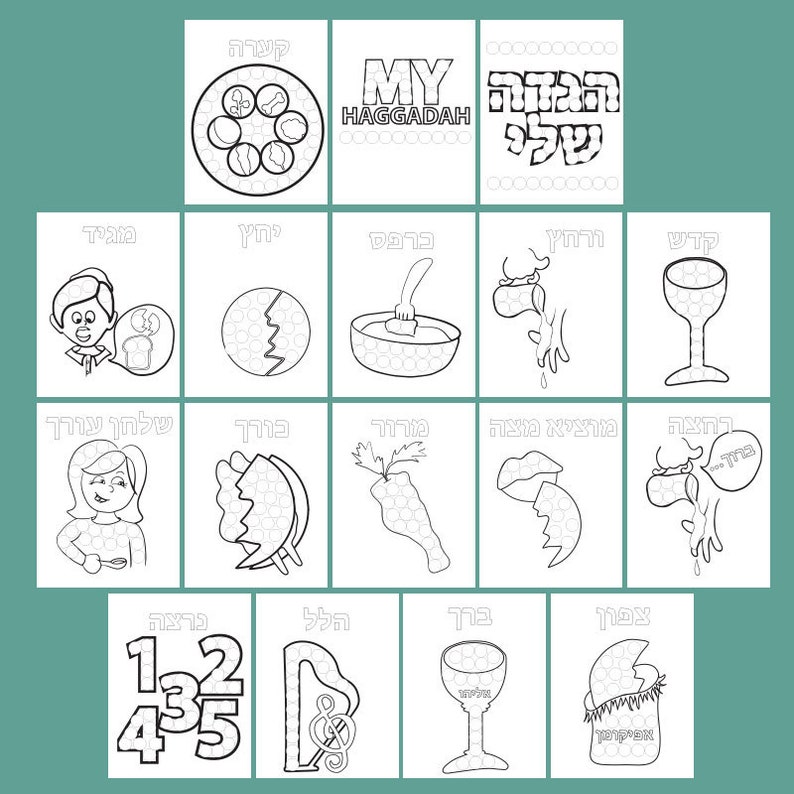 PASSOVER Haggadah for Kids | Jewish Do a Dot Coloring Book for Bingo ...