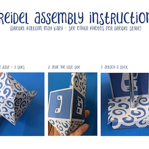 Hanukkah Favors | Printable Paper Dreidel Favor Boxes Templates for ...