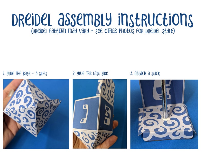 BUNDLE 3 Paper Dreidels Hanukkah Party Favors Printable Chanukah Treat ...
