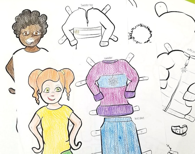 Printable Paper Dolls | Boy & Girl Dress up Dolls for Four Seasons ...