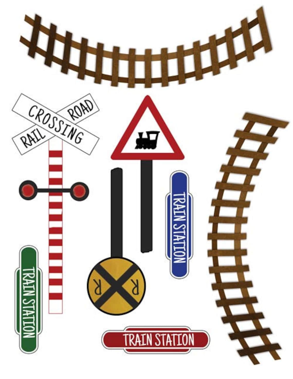 Travel Activity for Toddlers Train Printable Train Tracks - Etsy