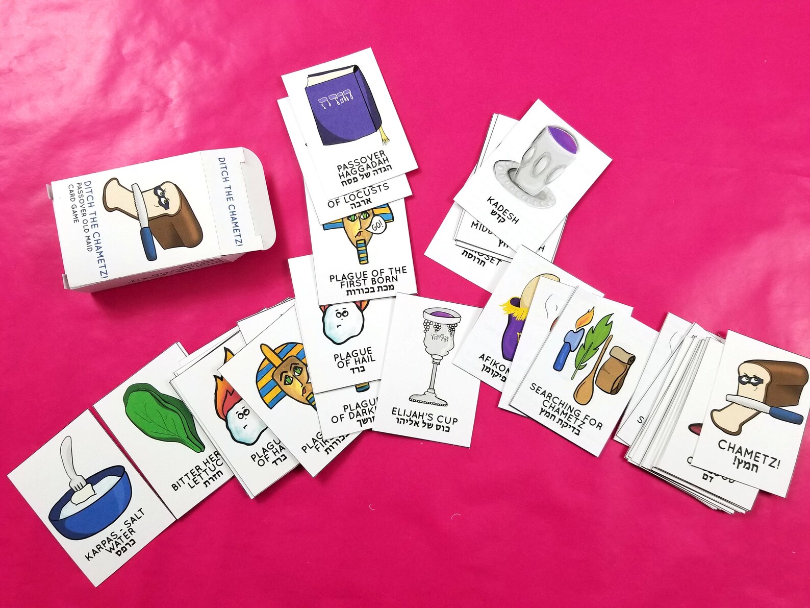 Passover Game for Kids Printable PDF Old Maid and Memory Matching Card ...