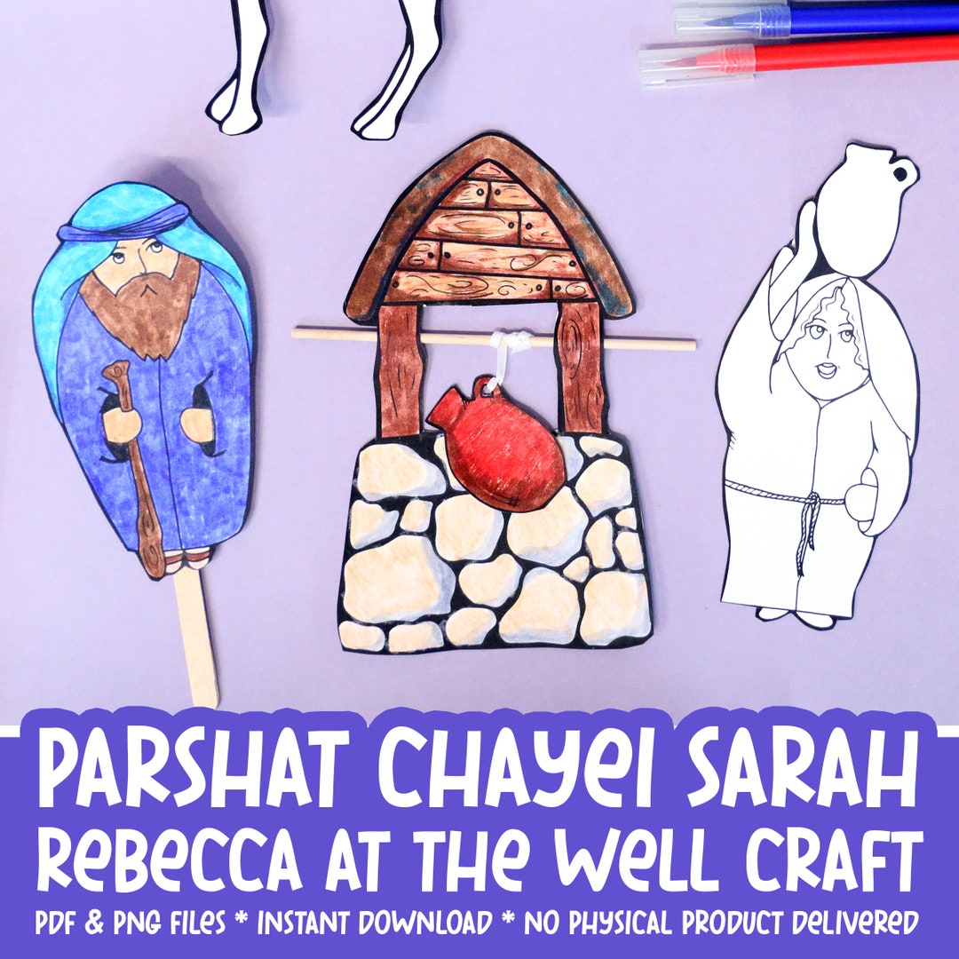 Chayei Sarah Parsha Craft | Rebecca Rivkah at the Well | Printable Crafts & Coloring Pages ...