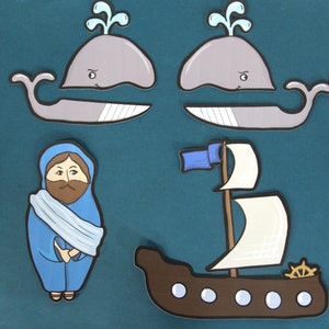 Jonah and the Whale Puppet Craft and Activity - Full Color Paper Toy ...