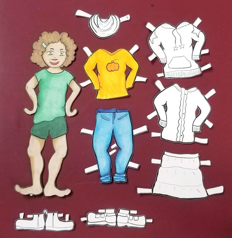 Printable Paper Dolls Boy & Girl Dress up Dolls for Four Seasons ...