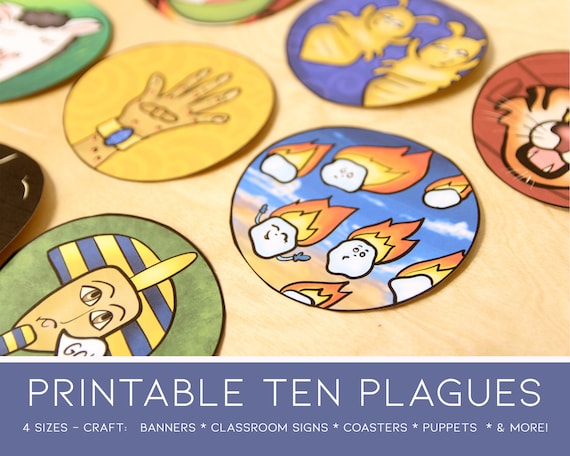 Ten Plagues of Egypt | Circles for Coasters, Banner, Classroom ...
