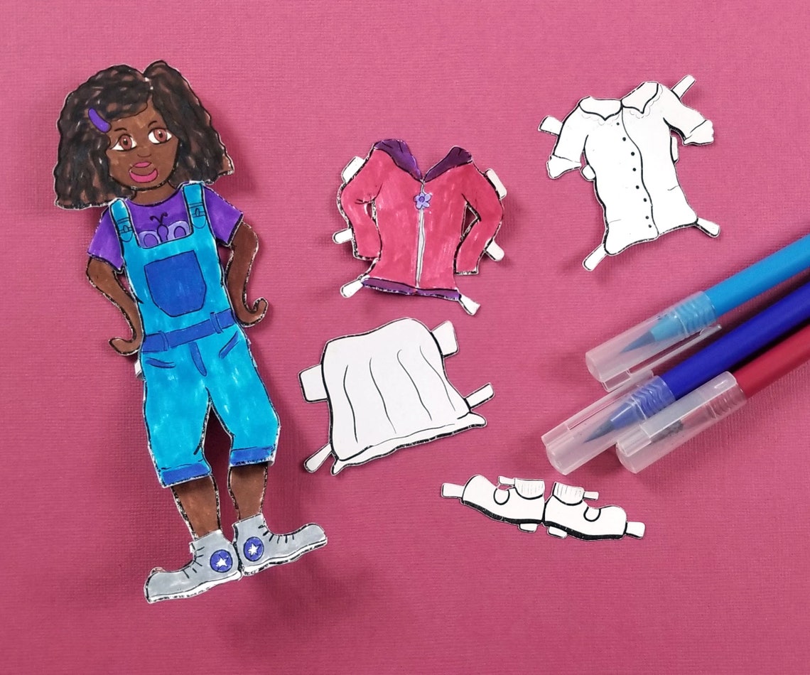 Printable Paper Dolls Spring Girl Spring Paper Craft - Etsy