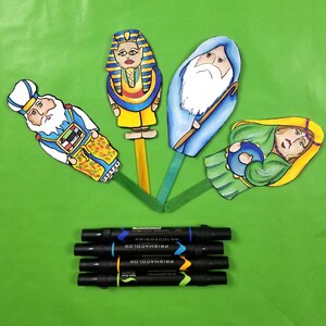 Passover Puppets PUPPETS - Fun Printable Pesach Puppets Coloring Pages ...