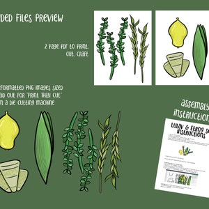 Sukkot Craft and Printable Toy | LULAV and Etrog Set for Kids | Jewish ...