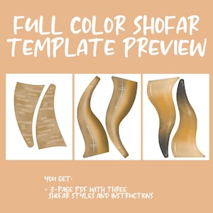 FULL COLOR Rosh Hashanah Shofar Craft | Jewish New Year for Kids ...