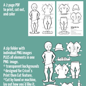 Printable Paper Dolls | Boy Dress up Dolls for Four Seasons | Paper Toy ...