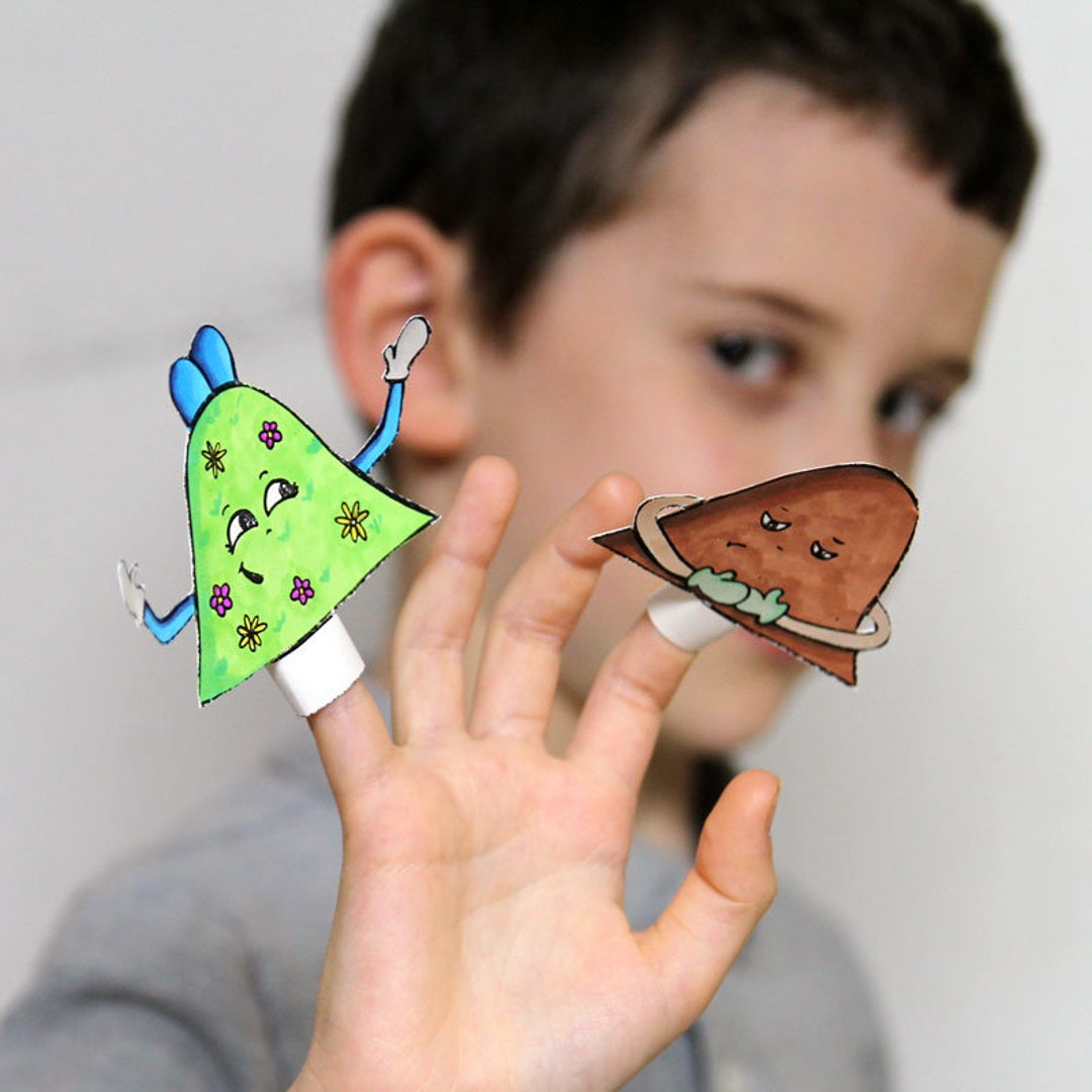 Shavuot Puppets - Shavuos Craft for Kids - Full Color and Color-in ...