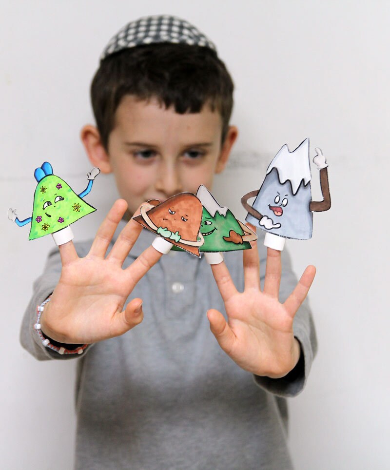 Shavuot Puppets Shavuos Craft for Kids Full Color and | Etsy